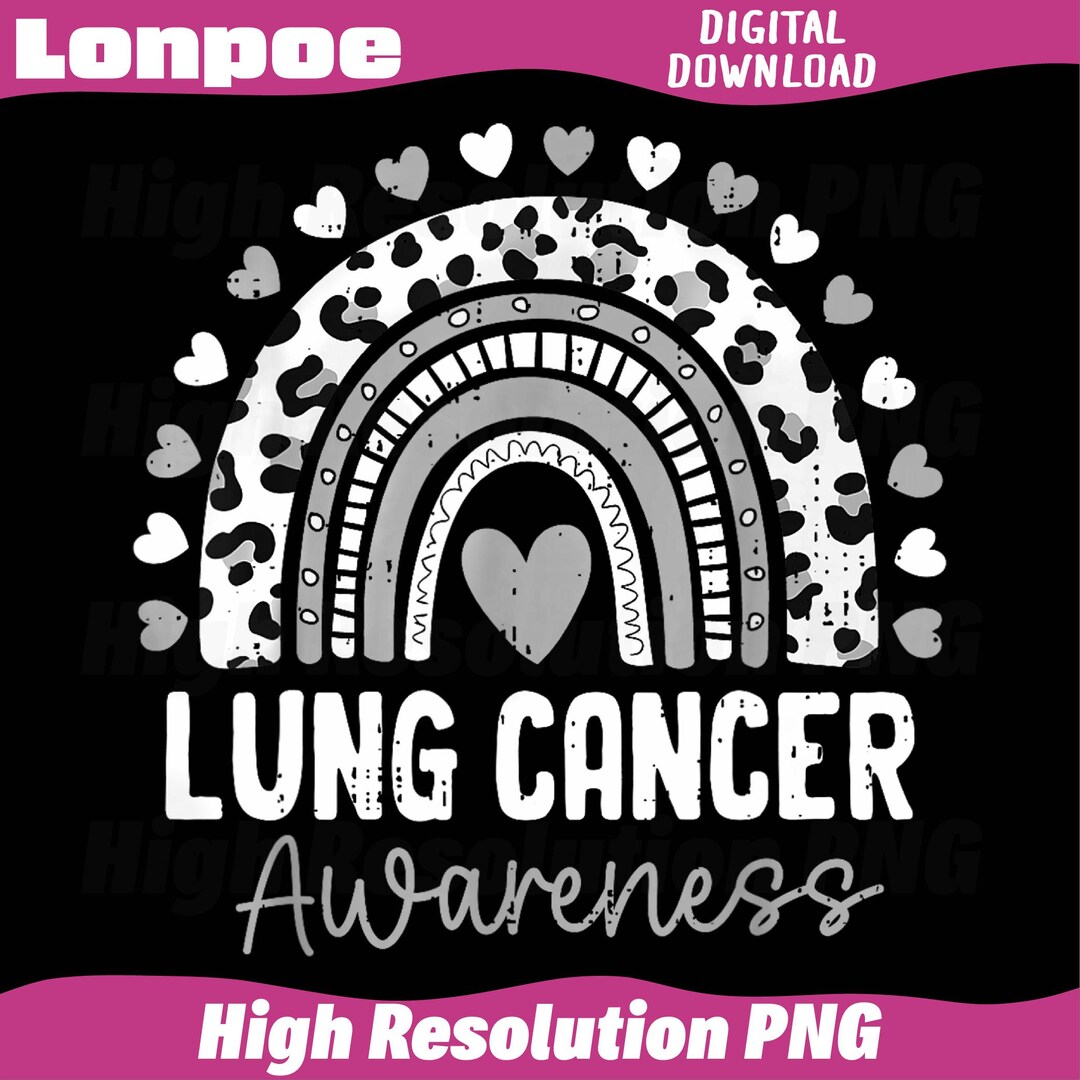 Lung Cancer Awareness Rainbow Png, White Ribbon Support, Cancer Warrior ...