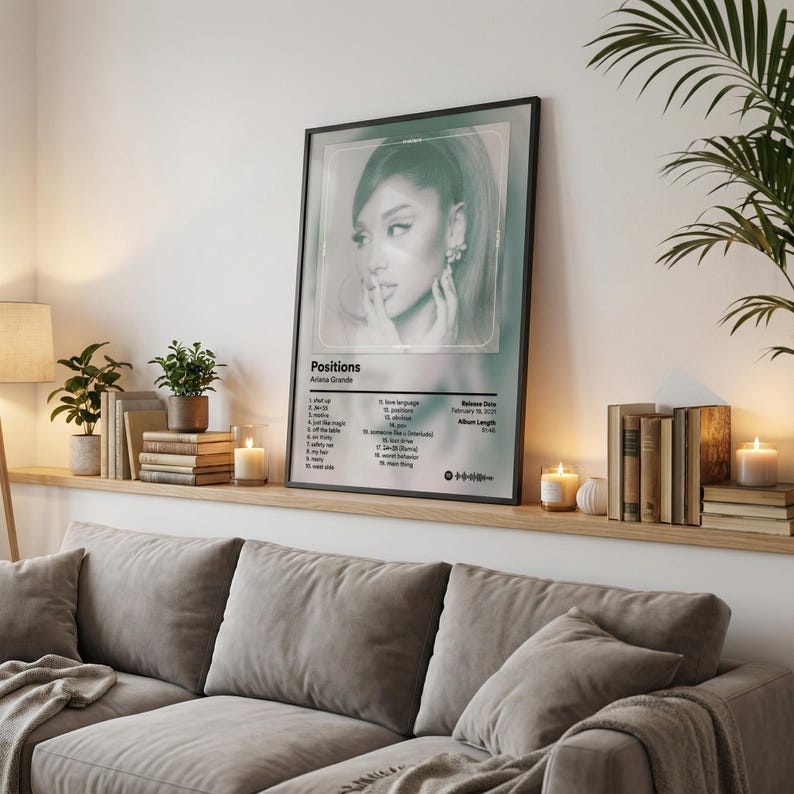 Ariana Grande - Position, A3 Black Frame, Album Poster, Music Poster - Etsy