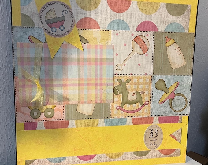 Gender Neutral Premade Layout. for Baby Shower, Newborn Nursery, or ...