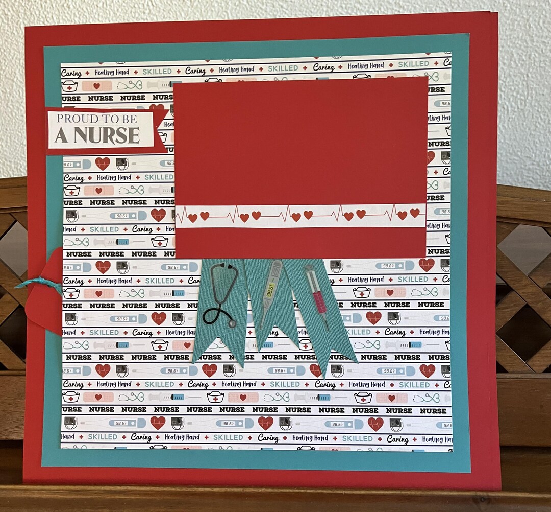 Nurse Scrapbook Layout: Graduation or Retirement Gift - Etsy
