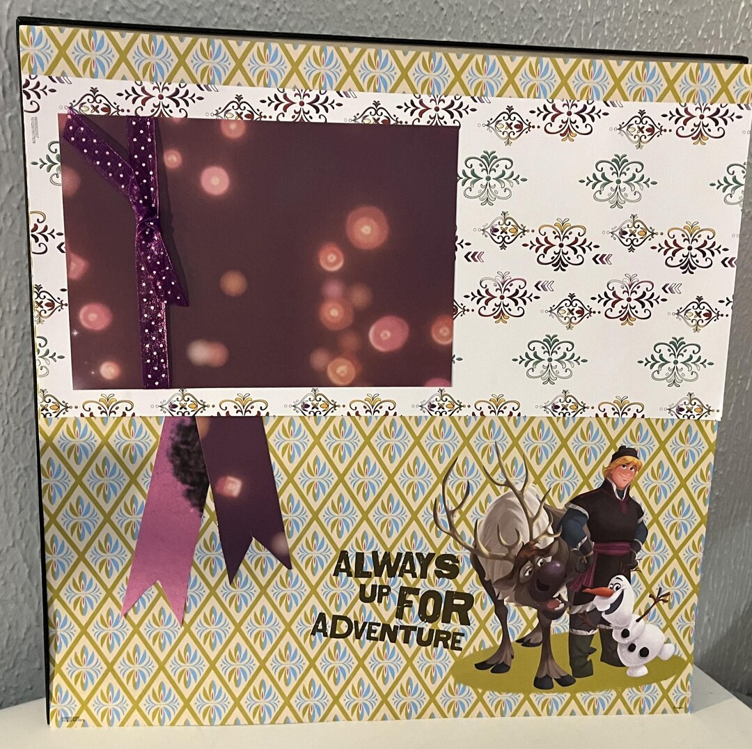 Frozen Disney, Olaf and Sven Premade Scrapbook Page, 12 X 12. Photo ...