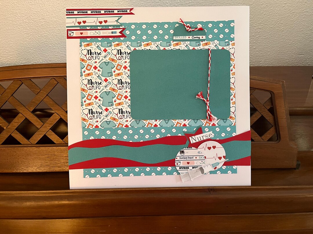 Nurse Scrapbook Layout: Graduation or Retirement Gift - Etsy