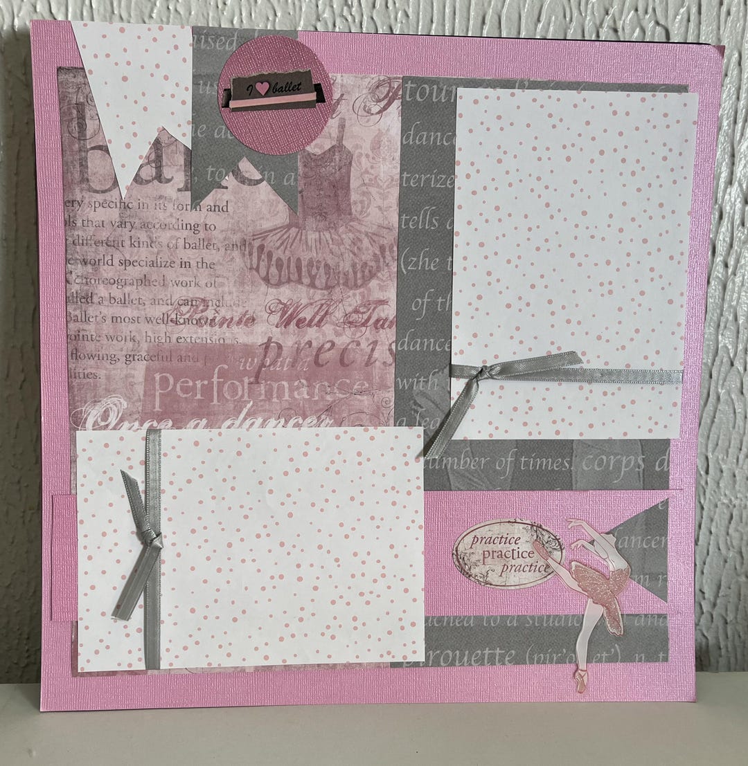 Ballet Scrapbook Page: 12x12 Premade Layout, Dance Theme - Etsy