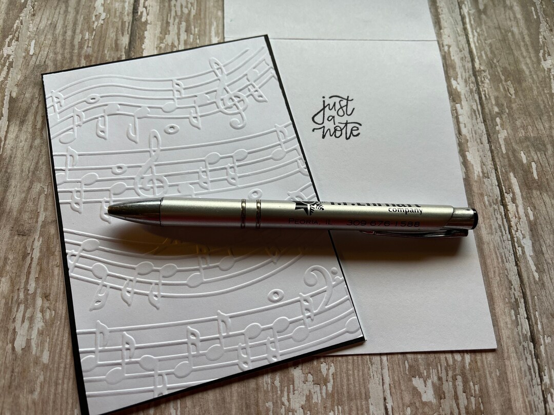 Music Homemade Cards, Just a Note, Musical Staff Notes and Treble Clefs ...