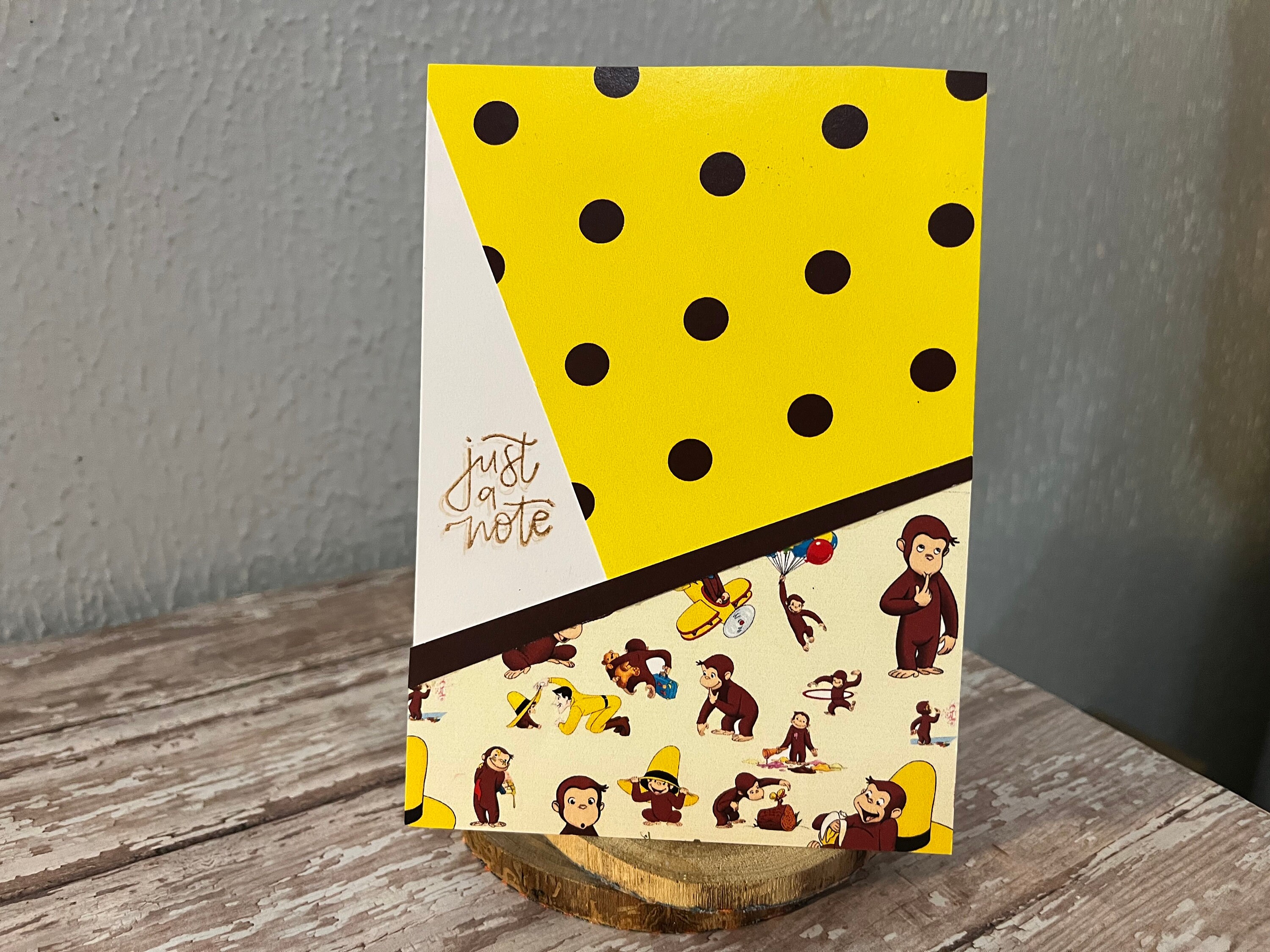 Curious George Happy Birthday Cards. Monkey, Animal Vintage Kids Story ...