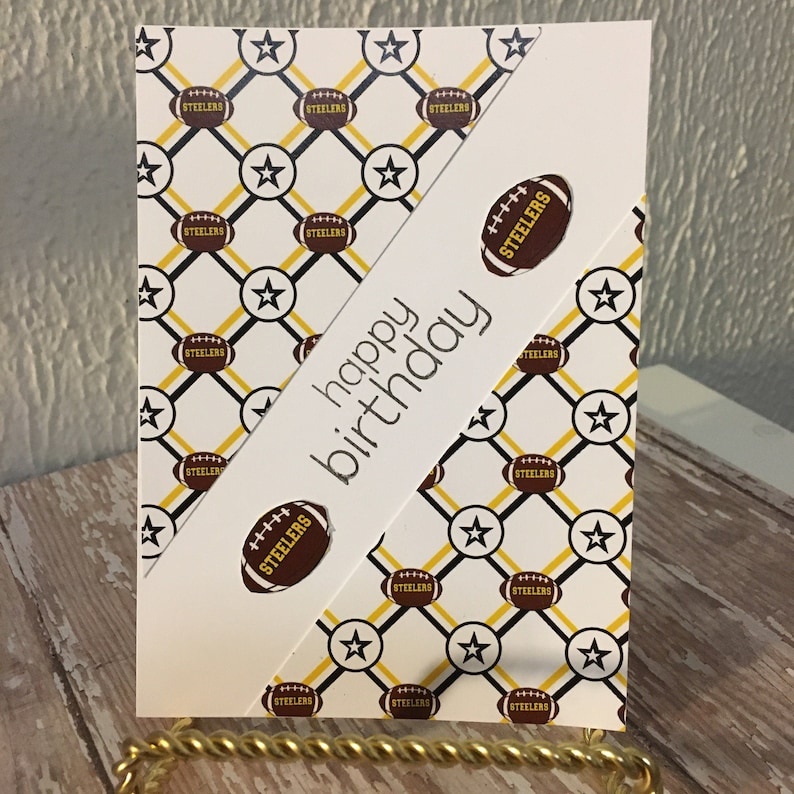 Pittsburgh Steelers Happy Birthday Card. Birthday Card for - Etsy