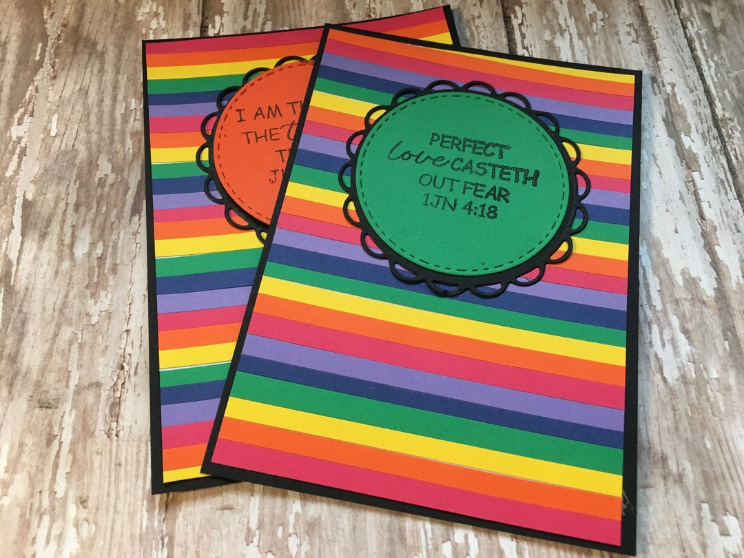 Bible Verse Inspirational Quotes Rainbow Colors Handmade - Etsy