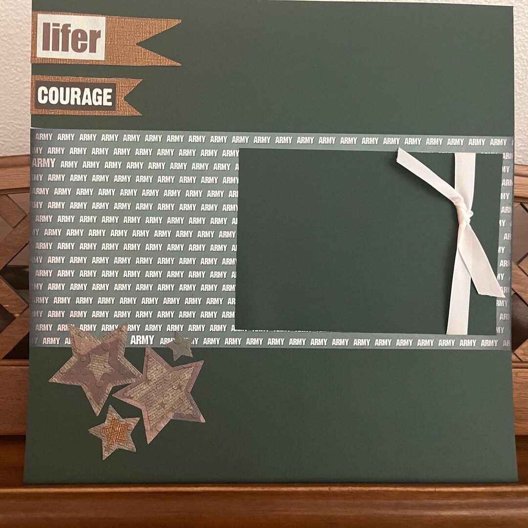 Army Scrapbook Page: Military Photo Album Layout (12x12) - Etsy