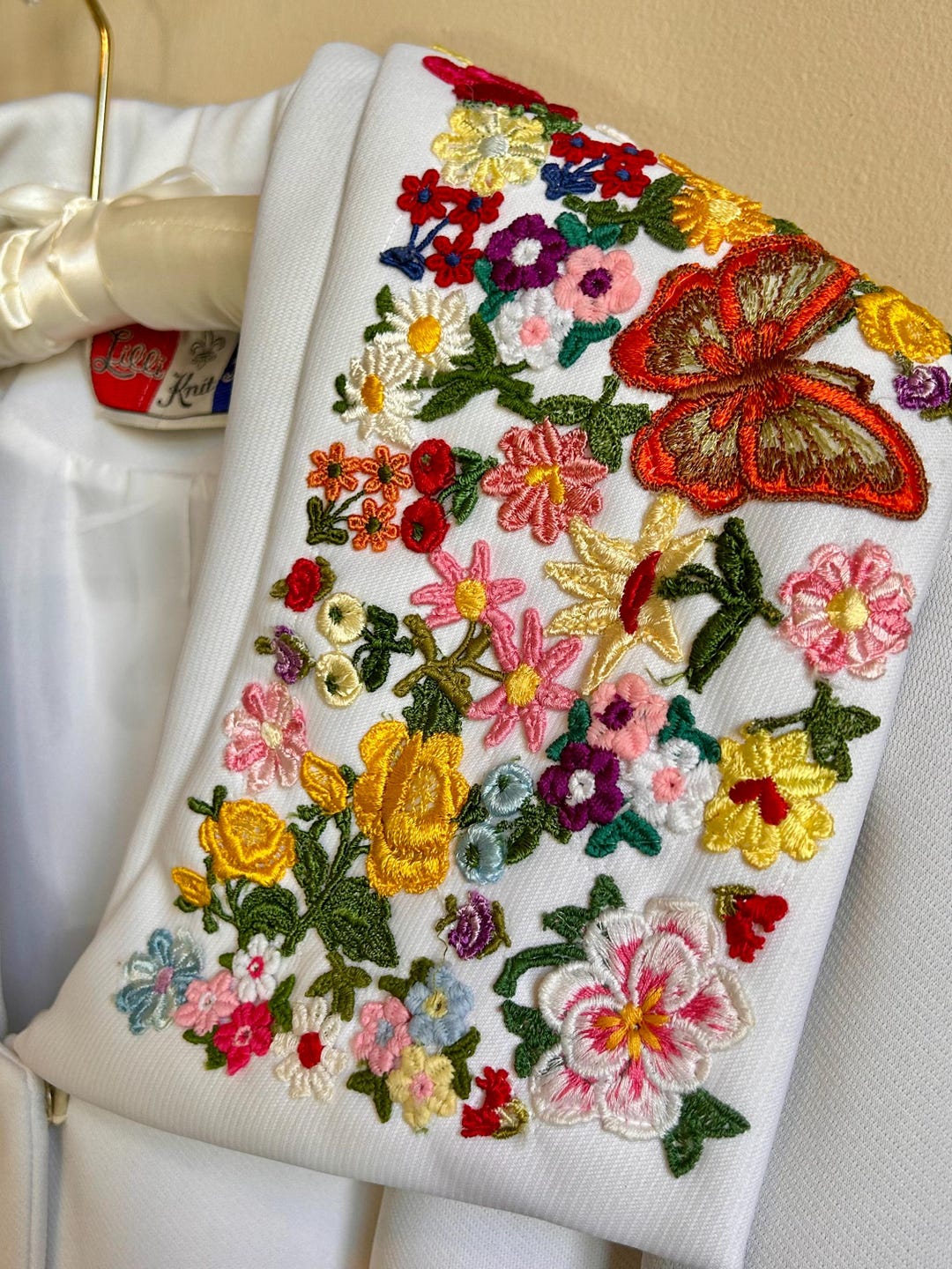 RARE Lilli Ann Knit Embroidered Coat - Etsy