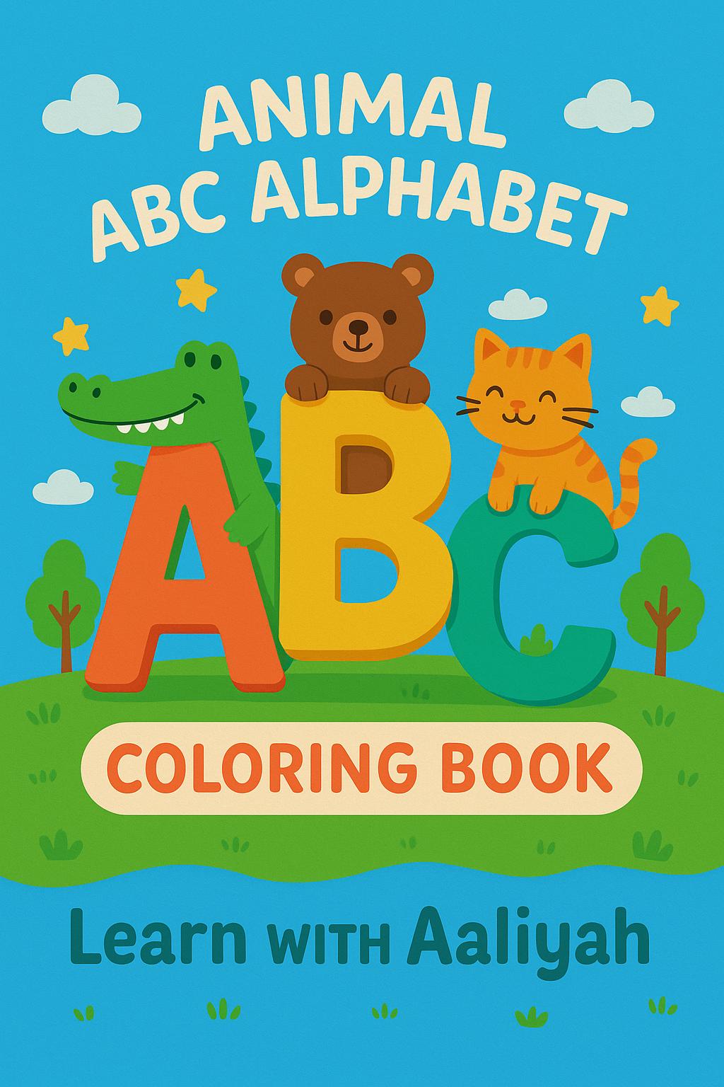Animal ABC Coloring Pages: A-Z Alphabet Learning Activity (printable ...
