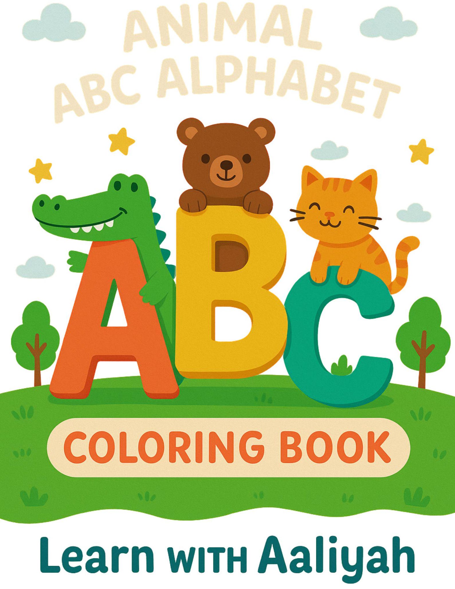 Animal ABC Coloring Pages: A-Z Alphabet Learning Activity (printable ...