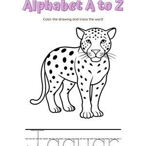 Animal ABC Coloring Pages: A-Z Alphabet Learning Activity (printable ...