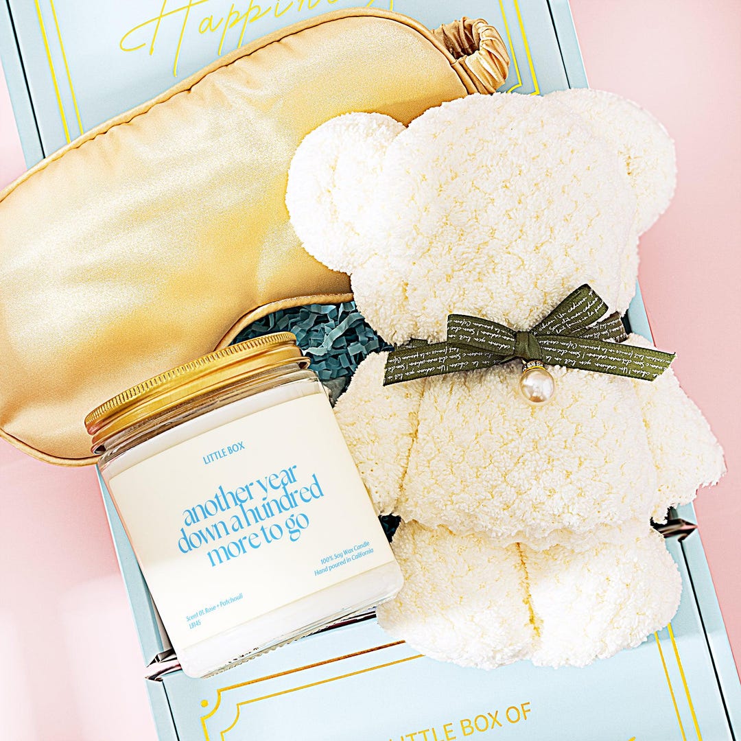 Congratulations Gift Year Down More Candle Gift Box Milestone Present ...
