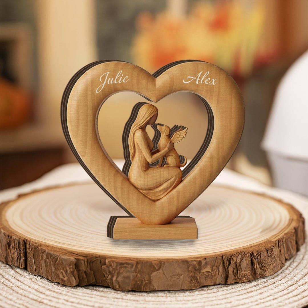 Personalized Dog Memorial Wooden Block: Pet Memorial Gift, Rustic Home ...