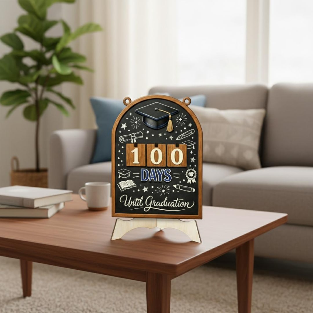Personalized Graduation Countdown Sign: Chalkboard Style Decor, Senior ...