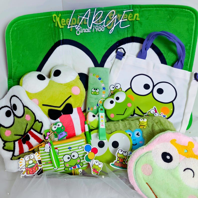 Keroppi Personalized Mystery Box, Adorable Kawaii Green Frog Plushies ...