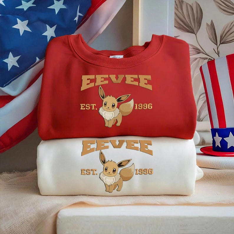 Pokemon Embroidery Design, Pokemon Eevee Embroidered, Embroidery Eevee ...