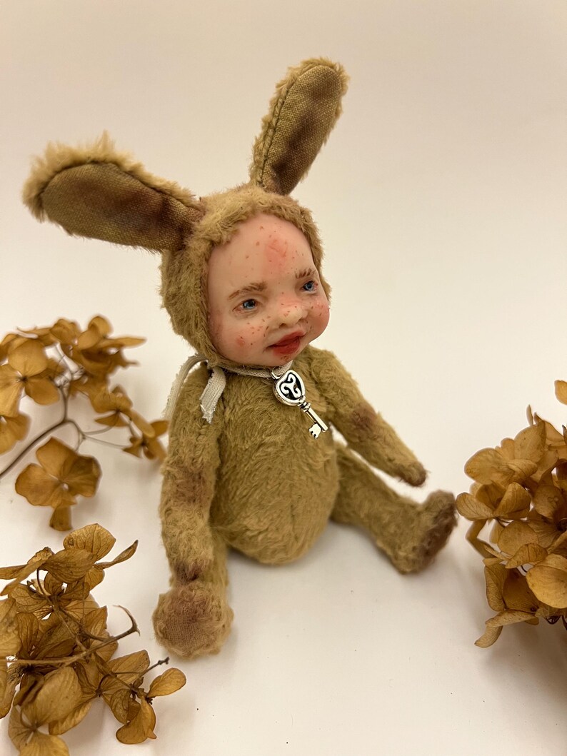 Polymer Clay Teddy Bear Baby Face - Handmade 12cm - Etsy