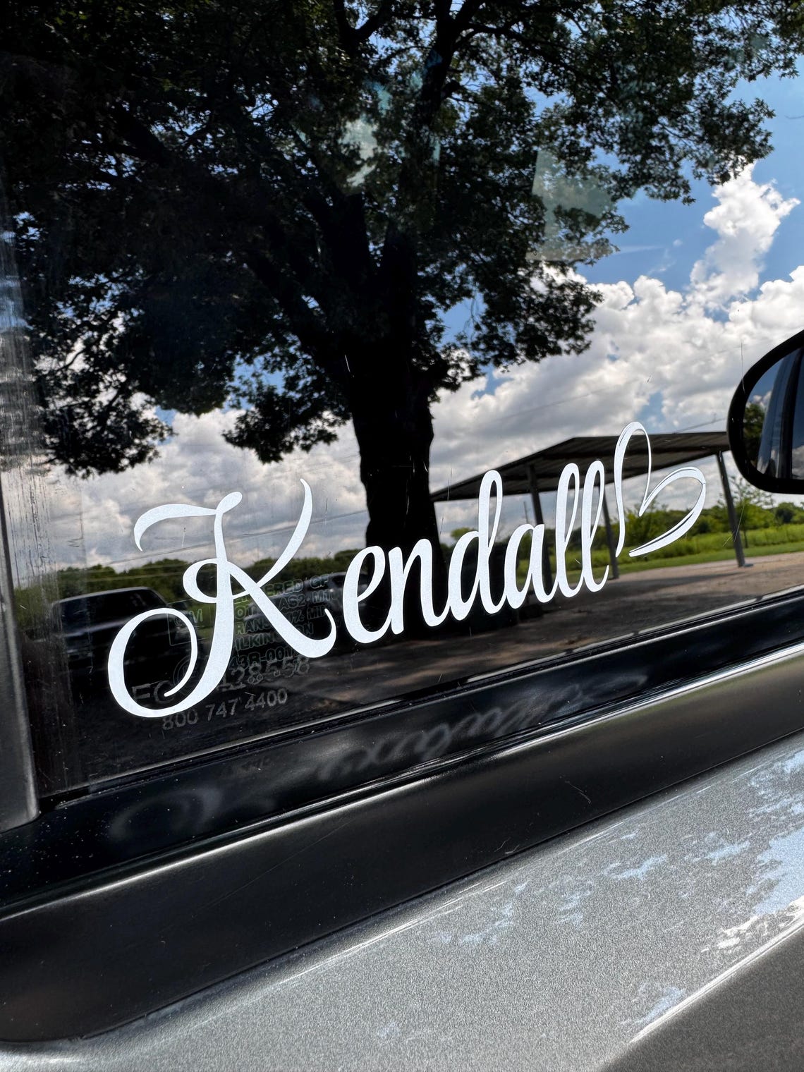 Custom Name With Heart Vinyl Decal - Etsy