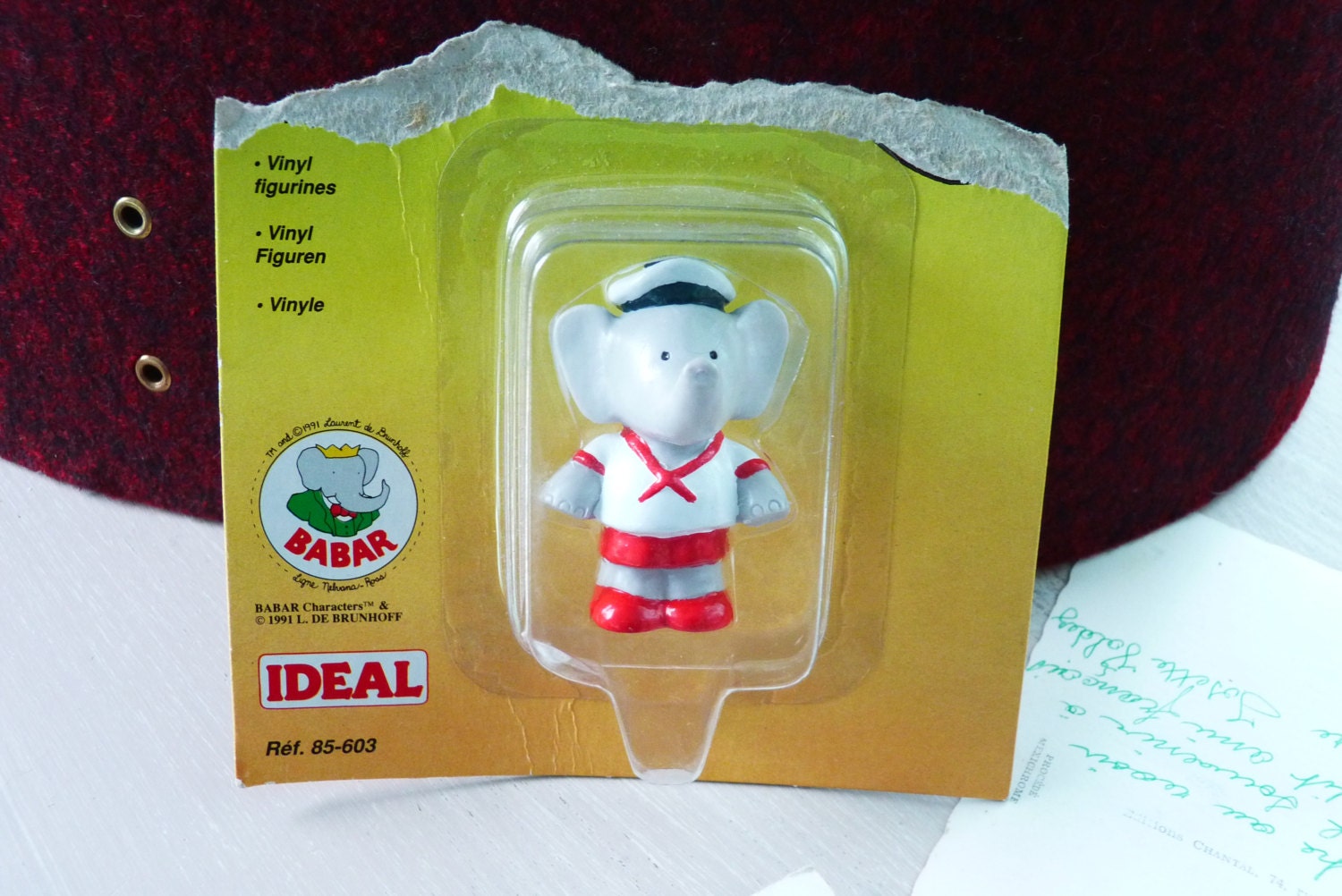 Vintage Rubber Figurine 1991 Babar Toy Collectible Home Decor Spring ...