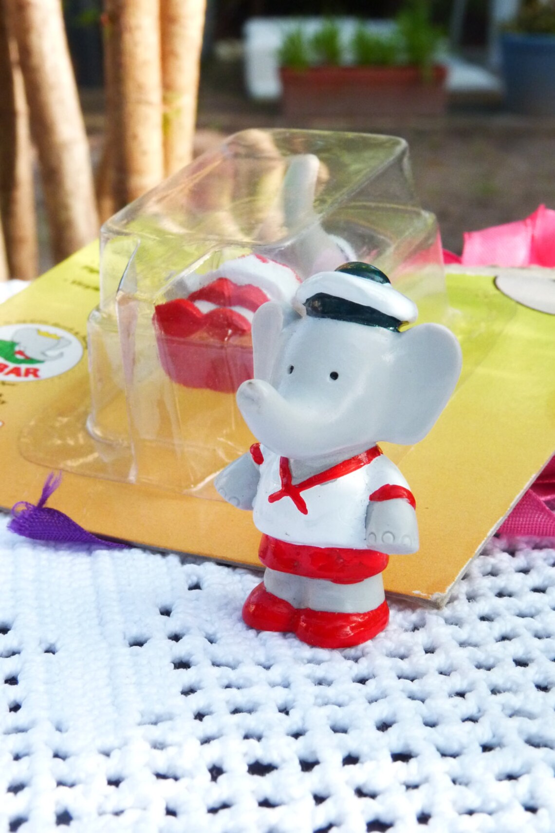 Vintage Rubber Figurine 1991 Babar Toy Collectible Home Decor Spring ...