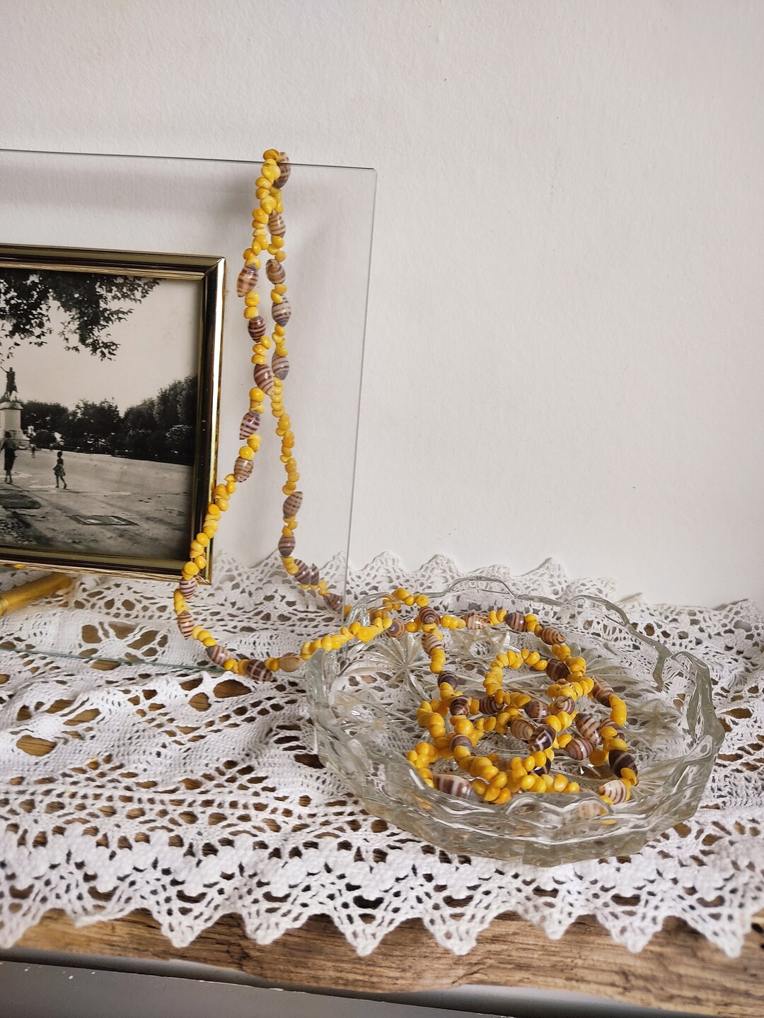 Joli Collier Sautoir Vintage Coquillage Coquillages Vintage Handmade ...