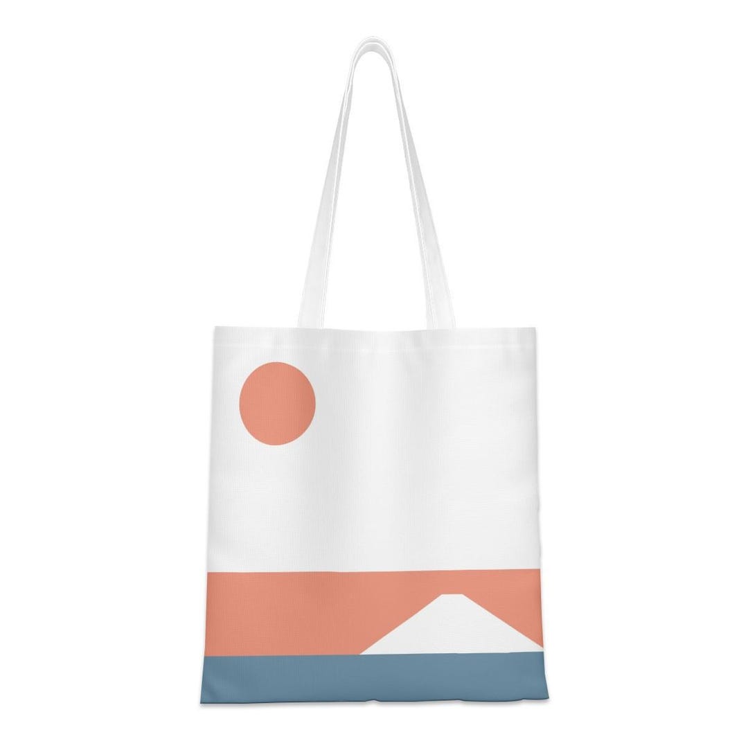 Fuji Horizon Tote Bag – Minimalist Japanese Canvas Bag | Konseputo Art ...