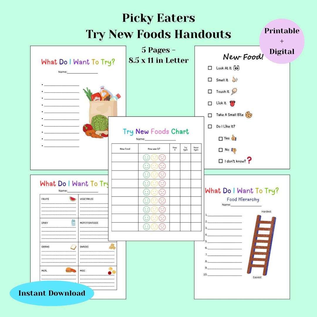 Picky Eater Toolkit: Kids Food Exploration Chart (digital Download) - Etsy