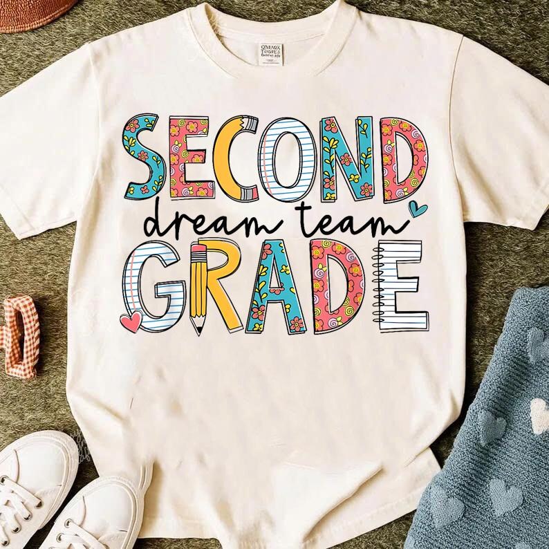 2nd Grade Dream Team Retro Back to School Teacher Student PNG - Etsy