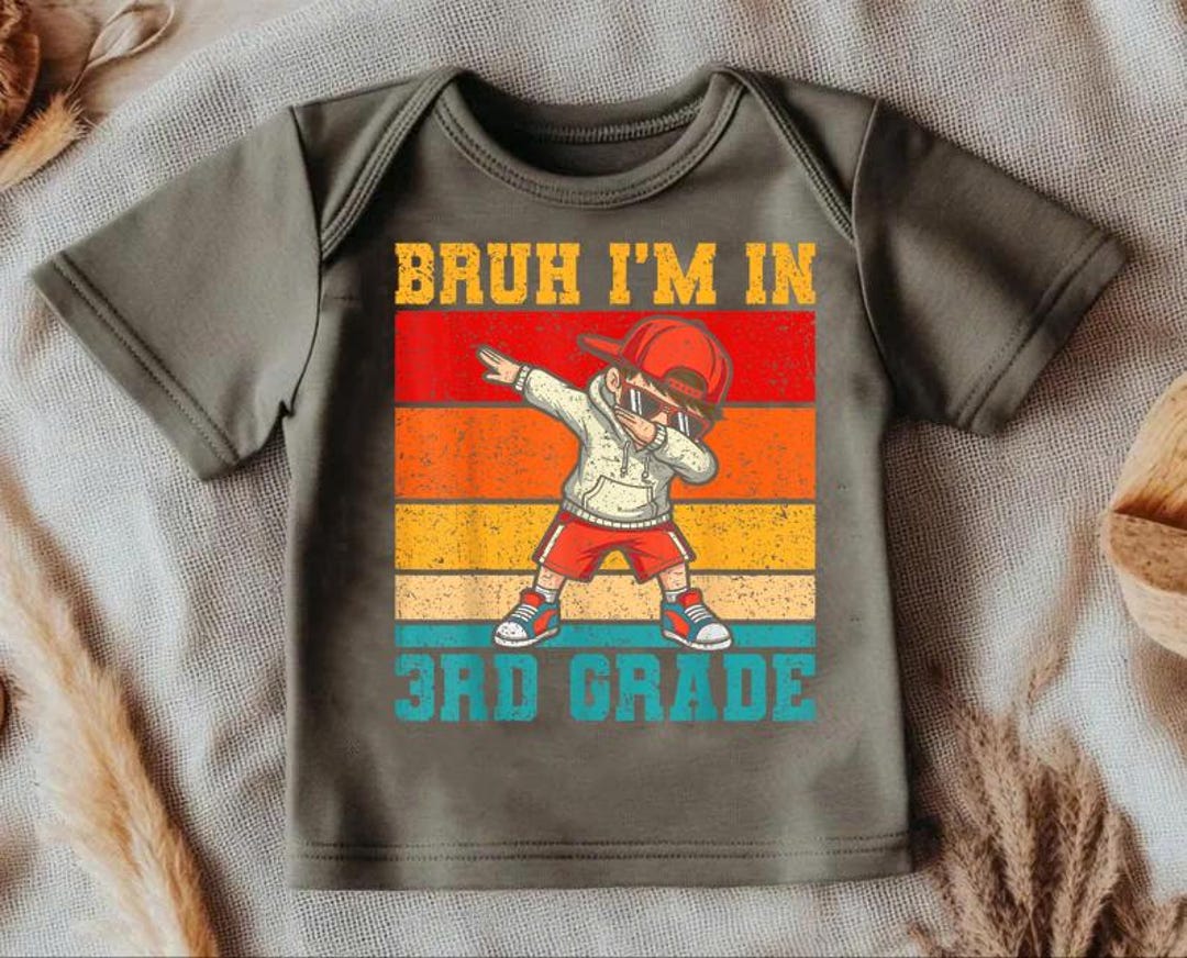 Bruh I'm in 3rd Grade Dabbing Boy First Day of Third Grade PNG - Etsy