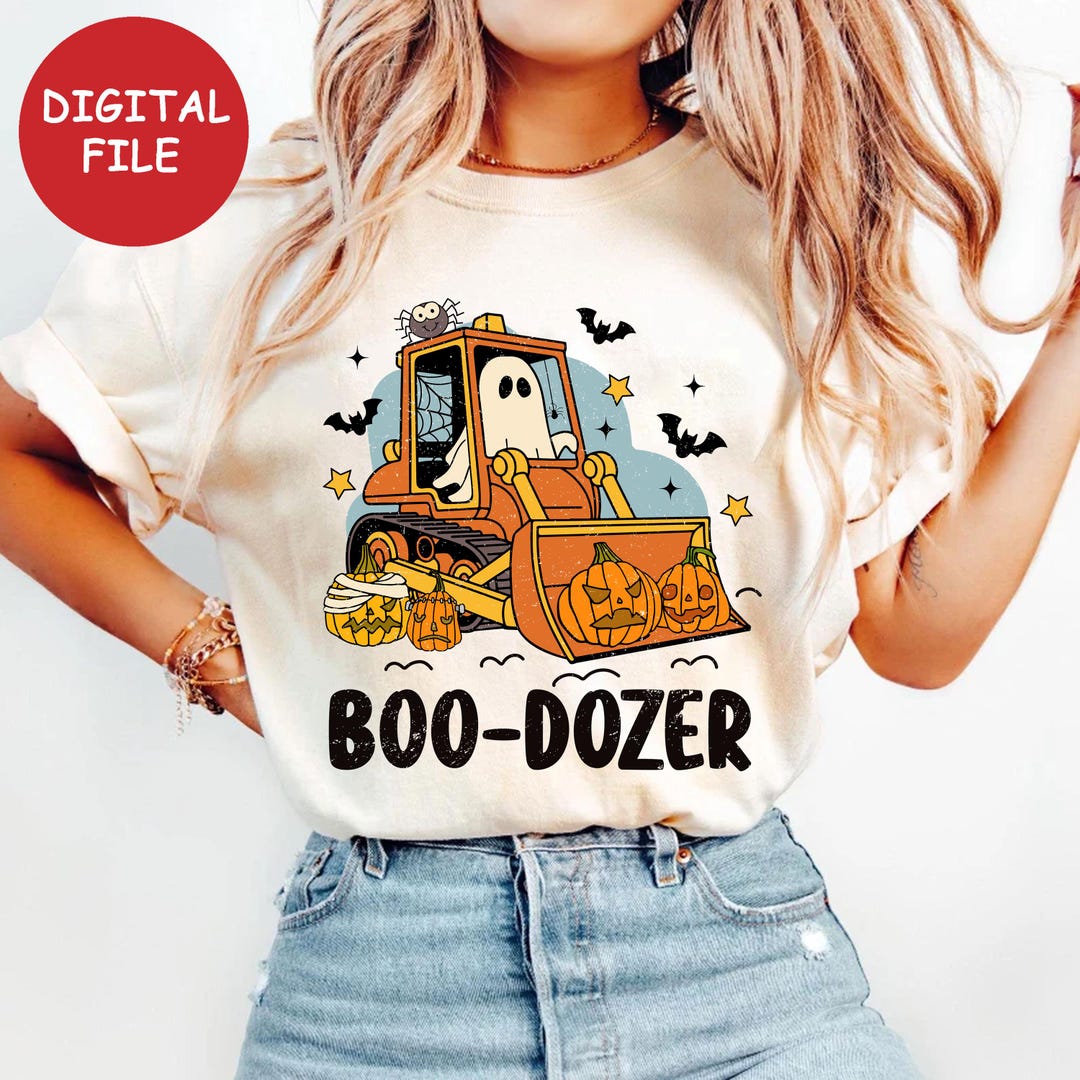 Halloween Boo Dozer PNG, Ghost Bulldozer Clipart, Pumpkin Truck ...