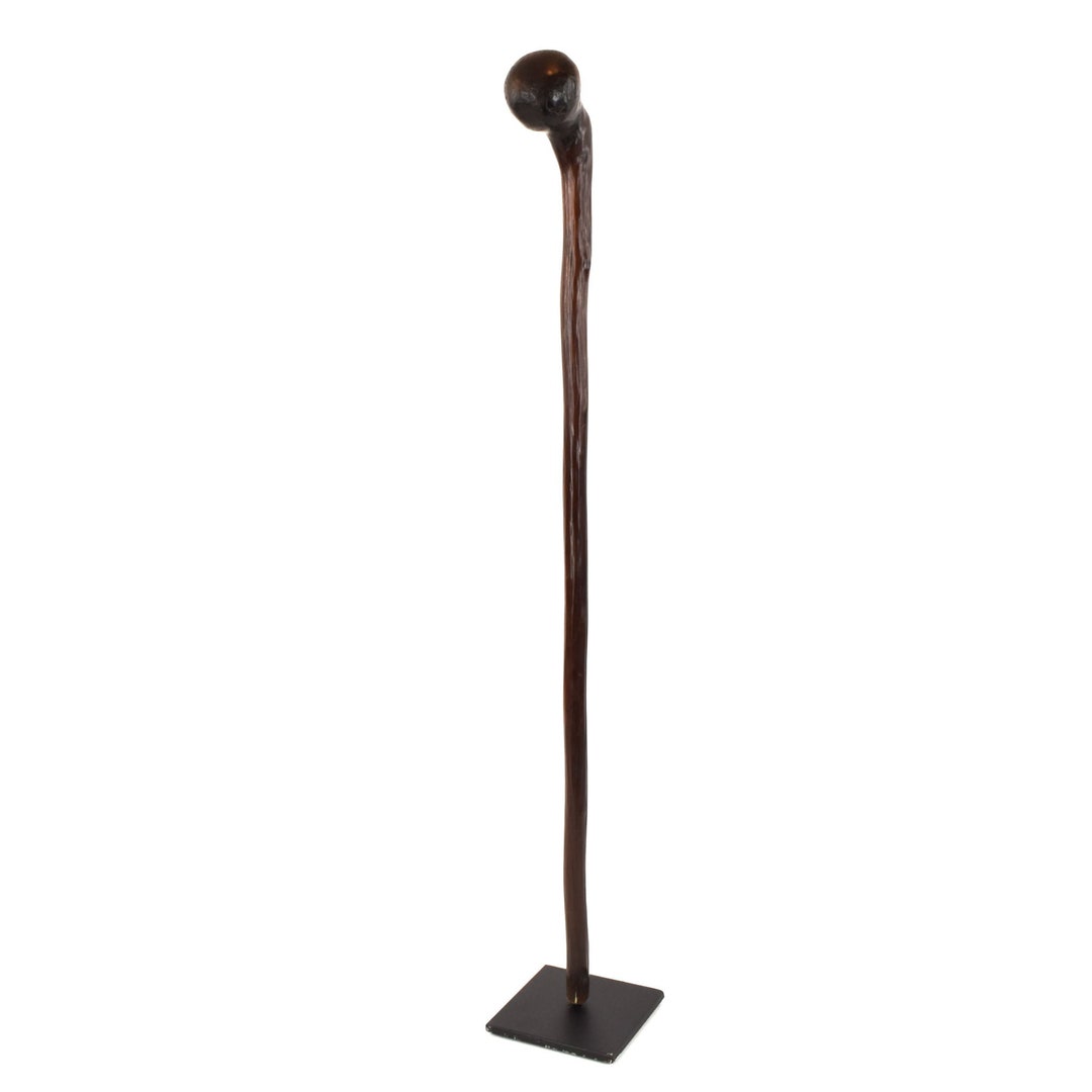 Zulu Knobkerrie Carved Wood Stick Cane With Custom Stand South Africa ...