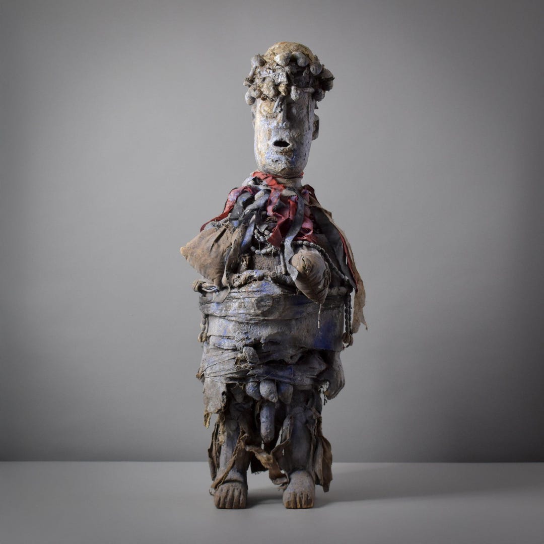Fon Vodun Bocio Male Fetish Figure With Cowrie Shells Benin - Etsy