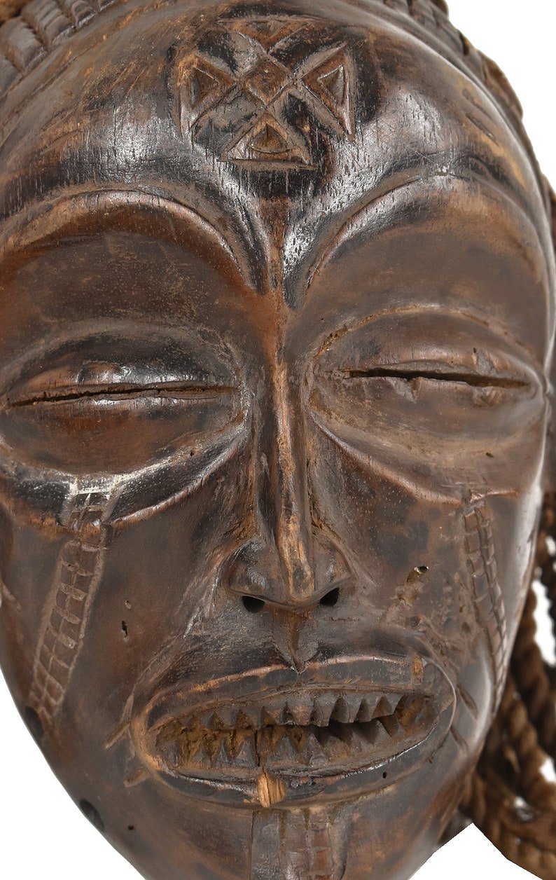 Chokwe Mask Mwana Pwo With Headdress African Art 139709 - Etsy