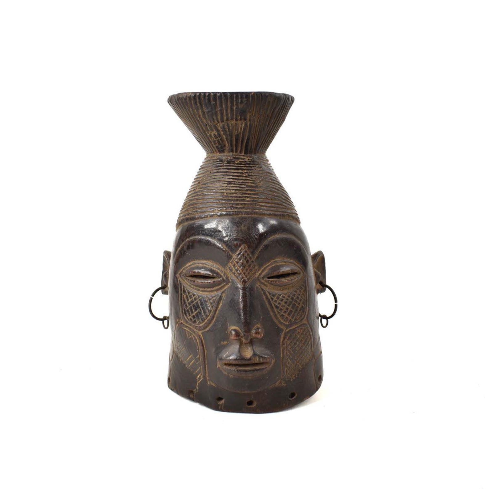 Mangbetu Conical Helmet Mask Congo - Etsy