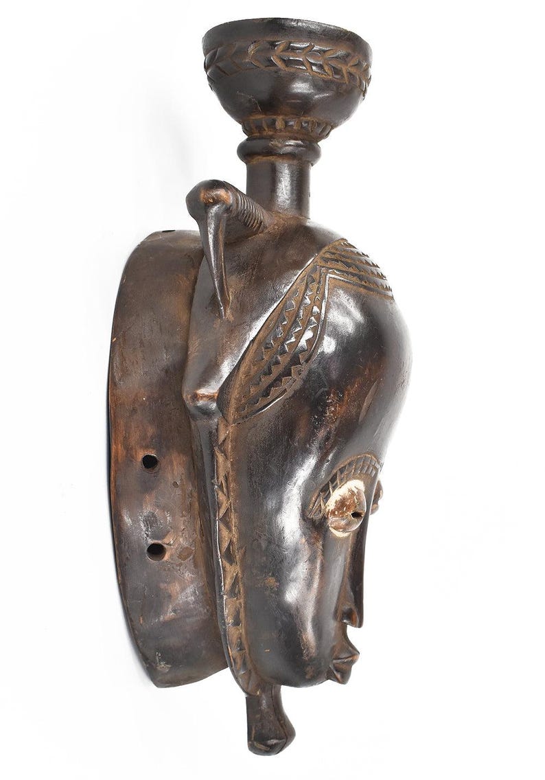 Yaure Baule Portrait Mask Cote D'ivoire - Etsy