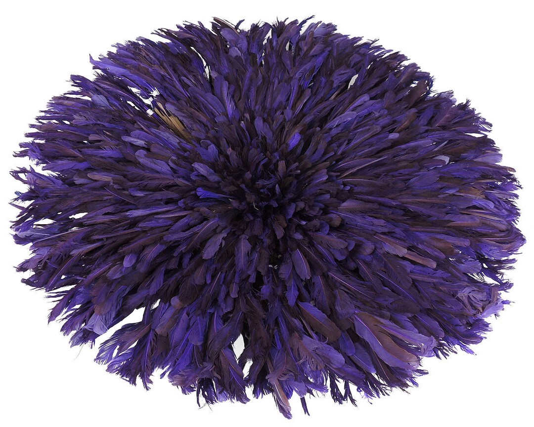 Bamileke Purple Juju Feather Headdress Cameroon - Etsy
