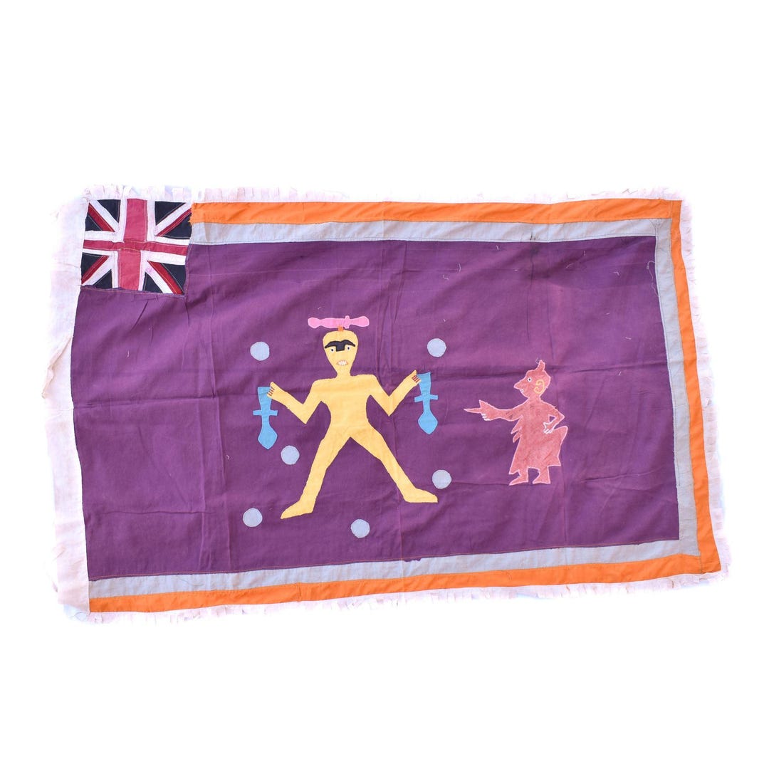 Asafo Flag Frankaa With Appliqué Ghana 59x40 Inch - Etsy