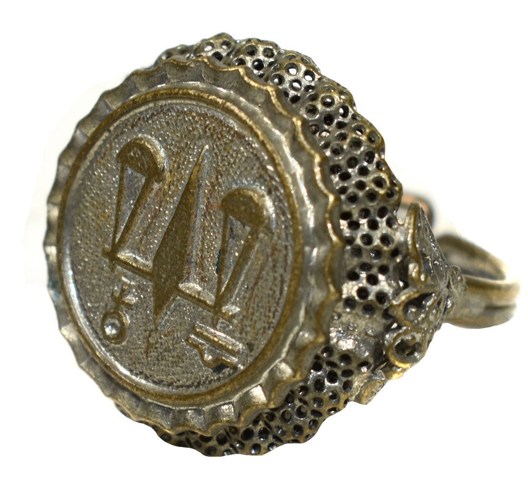 Ethiopian Libra Brass Horoscope Ring - Etsy