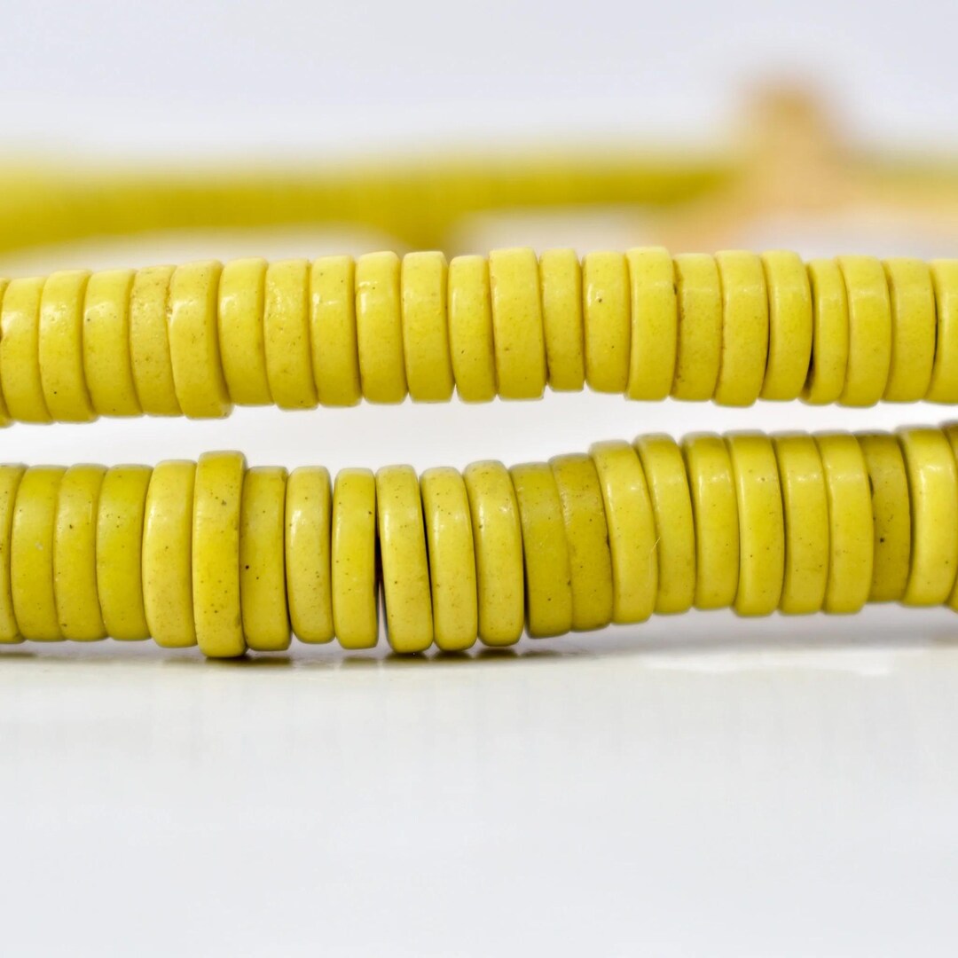 Bohemian Button Yellow Trade Beads - Etsy