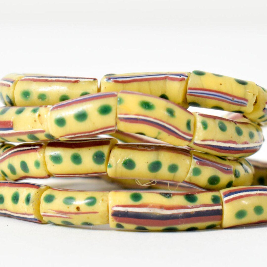 Venetian Yellow Trade Beads - Etsy