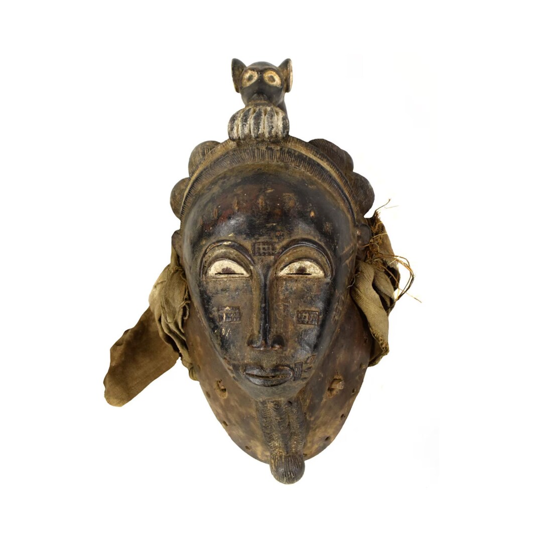 Guro Yaure Portrait Mask With Animal Cote D'ivoire 140161 - Etsy