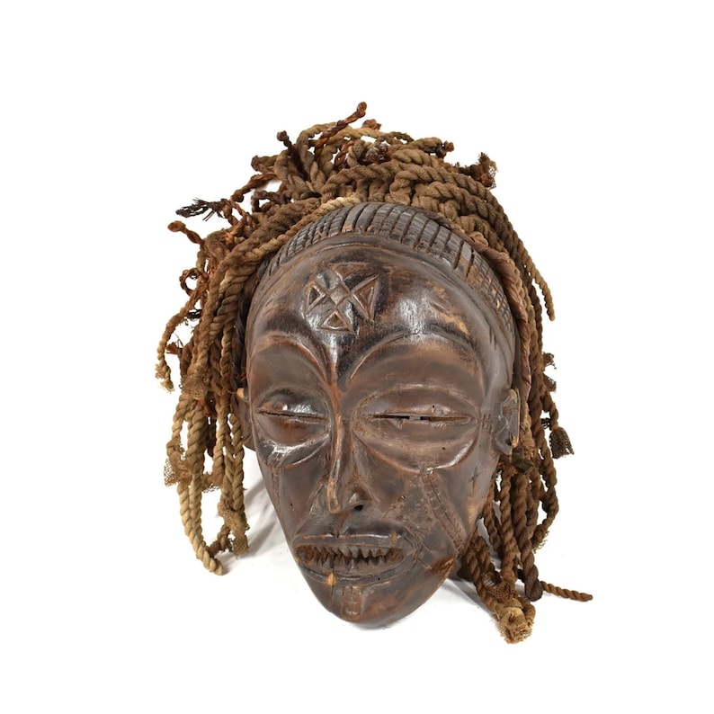 Chokwe Mask Mwana Pwo With Headdress African Art 139709 - Etsy