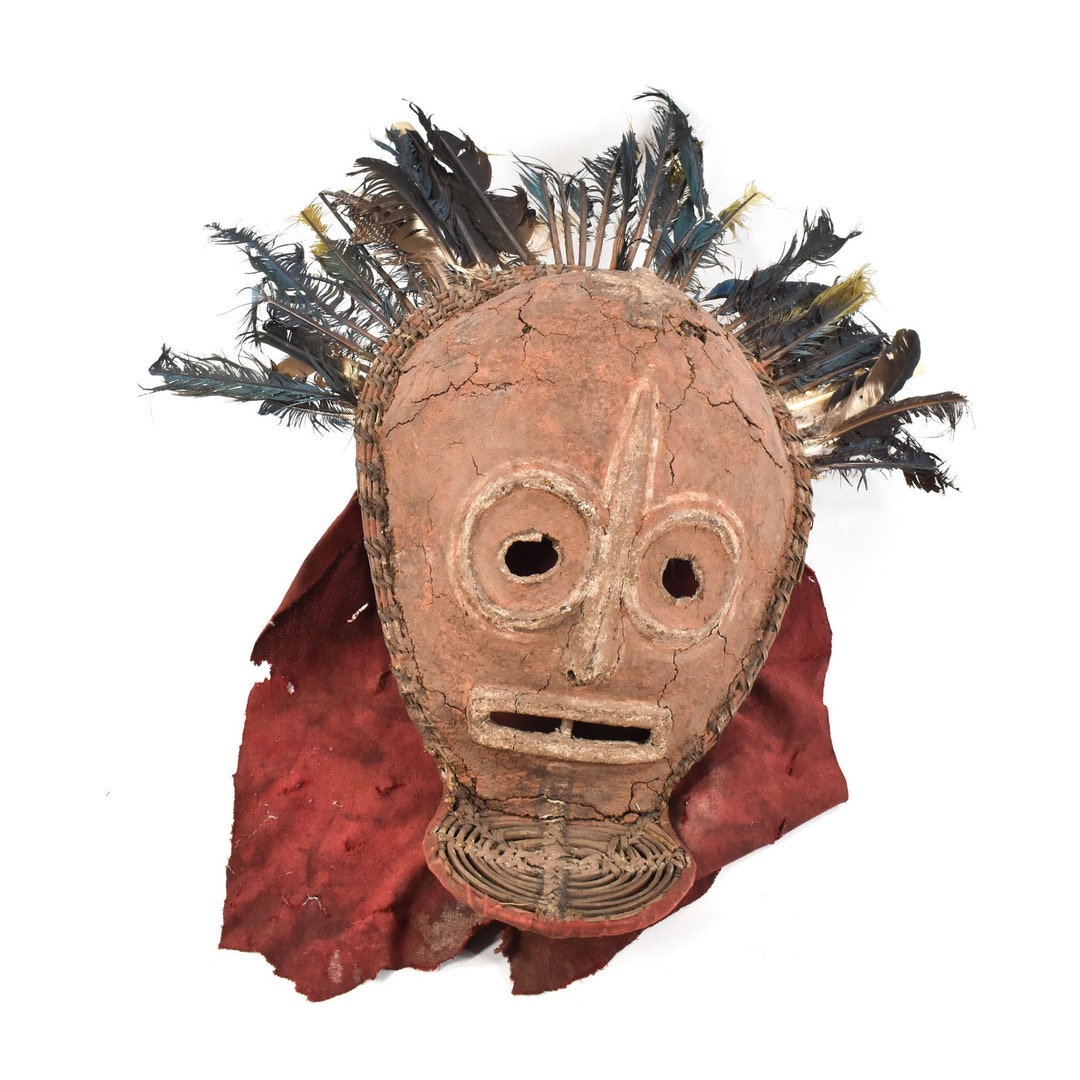 Chokwe Makishi Mask With Headdress Congo - Etsy