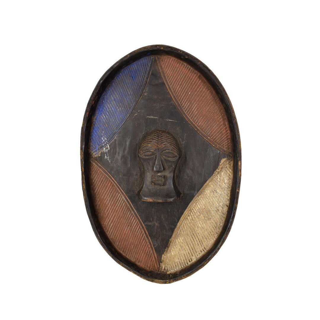 Songye Shield With Kifwebe Mask Icon Congo - Etsy