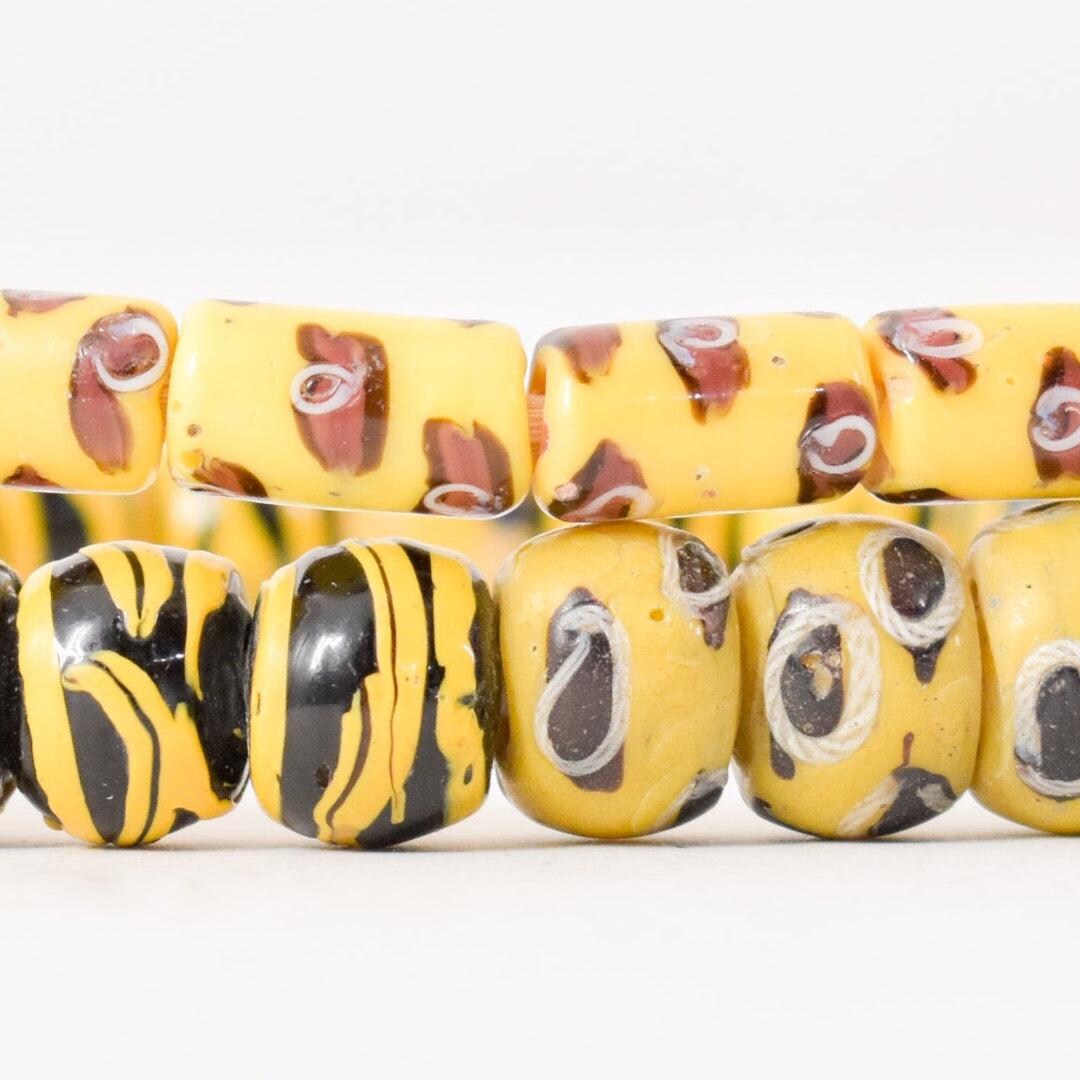 Venetian Yellow Trade Beads 31 Inch - Etsy