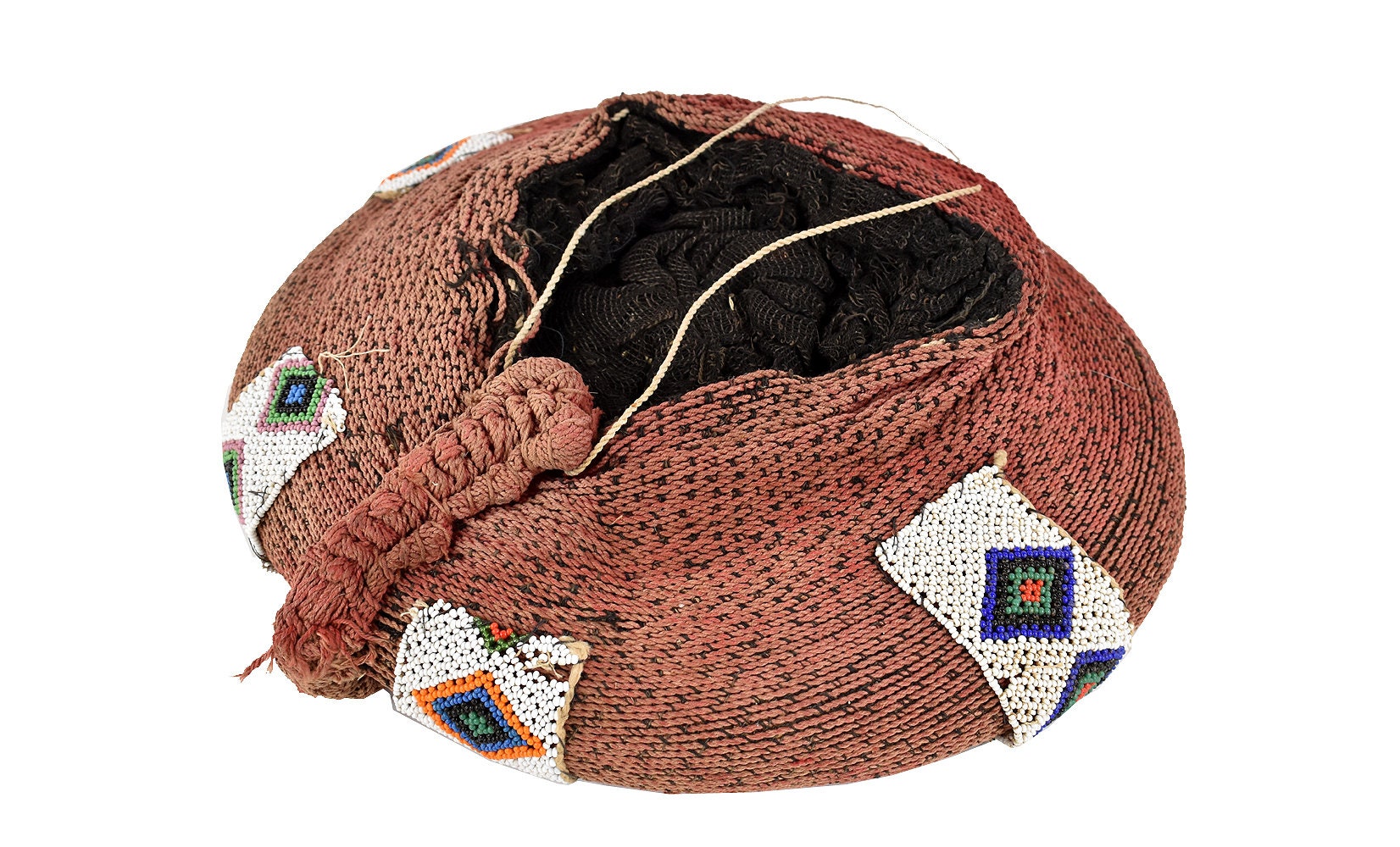 Zulu Isicholo Headdress Hat Married Woman African Art | Etsy