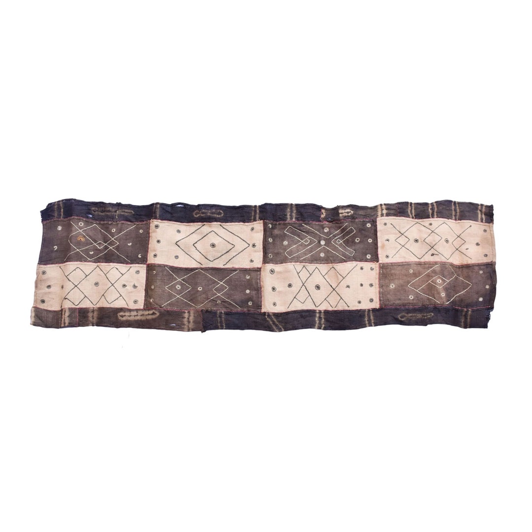 Kuba Appliquéd Raffia Textile Congo 48x13 Inch 147569 - Etsy