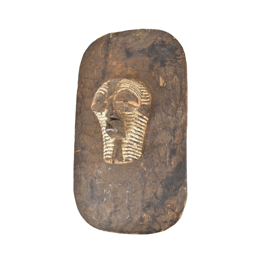 Songye Shield With Kifwebe Mask Icon Congo - Etsy