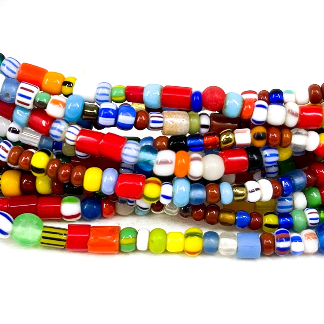 3 Strands Waist Beads Trade Beads Africa 40 Inch - Etsy